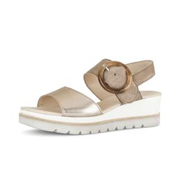 Gabor Damen Plateausandaletten "Plateau Sandale", Gr. 37, gold, Schuhe