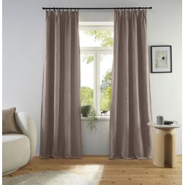 Verdunkelungsvorhang, H:245cm, beige, HOMSY BY ANA JOHNSON, Polyester, Polyester, Kinderzimmer, Gardinen, "Bouclea", premium, verdunkelnd,