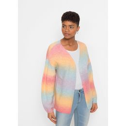 bonprix Damen Strickjacke "Grobstrickjacke aus weichem Woll-Mix", bunt, Gr. 44, meliert, Strick, Obermaterial: 58% Polyacryl, 29% Polyester, 9%