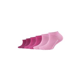 Camano M&auml;dchen Sneakersocken "Sneakersocken 6er Pack", Gr. 31, lila, 76% Baumwolle, 23% Polyamid, 1% Elasthan, Socken