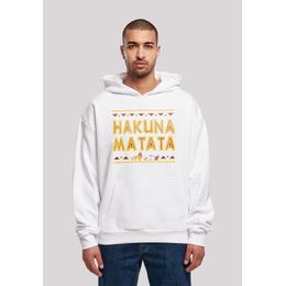 F4NT4STIC Herren Kapuzenpullover "K&ouml;nig der L&ouml;wen Hakuna Matata", wei&szlig;, Gr. XXL, Obermaterial: 100% Baumwolle, Pullover, Herren,Premium