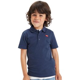 LEVI'S KIDS M&auml;dchen Poloshirt "LVB BACK NECK TAPE POLO", blau, Gr. 6, Single Jersey, Obermaterial: 60% Baumwolle, 40% Polyester, Shirts, for BOYS