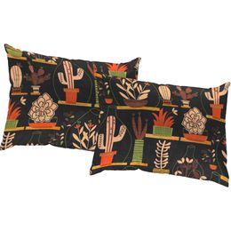 Dekokissen WIRTH, B:40cm L:60cm, orange, Polyester, Kinderzimmer, Dekokissen_Sitzkissen_Kissenh&uuml;llen, "Oakham", Kissenh&uuml;lle ohne F&uuml;llung, 2 St&uuml;ck