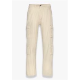 DROPSIZE Herren Cargohose "Dropsize Herren Dropsize Double Pocket Cargo Pant"beige, Gr. 33, unifarben, 100% Baumwolle, Hosen