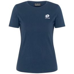 Lotto Damen T-Shirt, blau, Gr. XS, unifarben, 100% Baumwolle, Shirts, - in k&ouml;rpernaher Form