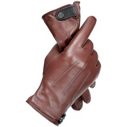 Pearlwood Herren Lederhandschuhe "TAYLOR"marroon, Gr. 10, unifarben, Lammleder, Handschuhe, gef&uuml;ttert, Ziern&auml;hte, seitlicher Lederriegel in
