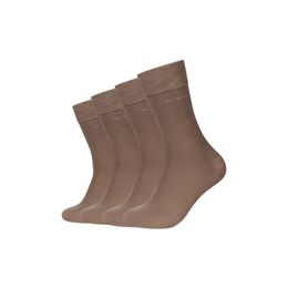 Camano Herren Socken "ca-soft", Gr. 35, braun, Baumwollmischung, unifarben, Socken, mit verst&auml;rktem Fersen- und Zehenbereich