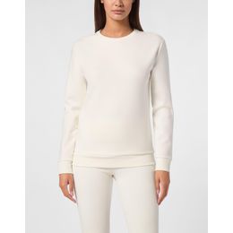 Plein Sport Damen Sweatshirt "Sweatshirt", wei&szlig;, Gr. M, Obermaterial: 48% Polyester, 24% Baumwolle, 23% Modal, 5% Elasthan, Sweatshirts