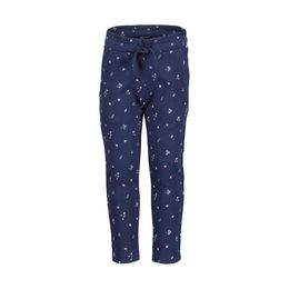 Blue Seven M&auml;dchen Sweathose, blau, Gr. 104, bedruckt, Sweatware, Obermaterial: 80% Baumwolle, 20% Polyester, Hosen