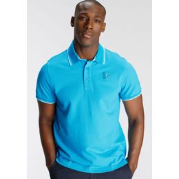 DELMAO Herren Poloshirt, blau, Basic, Gr. S, unifarben, Piqu&eacute;, Obermaterial: 100% Baumwolle, Shirts, Kurzarm, lockere Passform, Polokragen, f&uuml;r