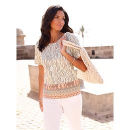 Classic Basics Damen T-Shirt "Shirt", beige, Gr. 52, gemustert, mehrfarbig, 100% Baumwolle, Shirts
