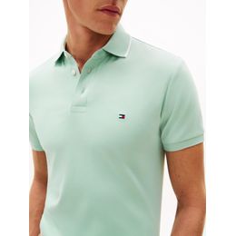 Tommy Hilfiger Herren Poloshirt "LIQUID COTTON TIPPED"crushed mint, Gr. M, unifarben, Jersey, Obermaterial: 100% Baumwolle, Shirts, Slim fit mit