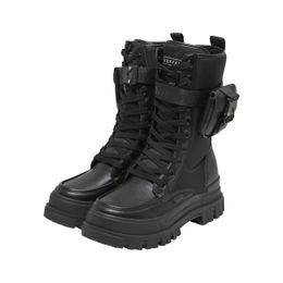 Buffalo Damen Stiefel "Buffalo ASPHA COM HI - VEGAN NAPPA/NYLON", Gr. 39schwarz, Kunstfaser, unifarben, Schuhe