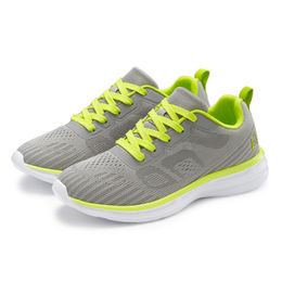 Lascana Damen Sneaker "Freizeitschuh, Halbschuh, Turnschuhe", Gr. 42grau, lime, Obermaterial: 90% Textilmaterial, 10% Synthetik. Decksohle: 100%