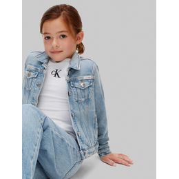 M&auml;dchen Jeansjacke "DENIM WASH"dante wash, Gr. 8, Calvin Klein Jeans, unifarben, Denim/Jeans, Obermaterial: 100% Baumwolle, Jacken, Regular fit f&uuml;r
