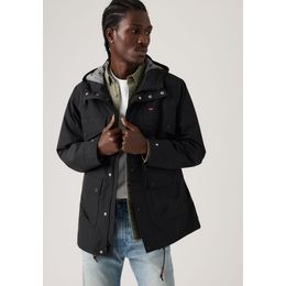 Levi's LEVI'S Herren Parka "MARINA UTILITY PARKA"jet schwarz, Gr. M, unifarben, Web, Obermaterial: 100% Polyester, Jacken, mit Kapuze