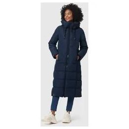 Winterjacke Marikoo "Nadeshikoo XIV", Damen, Gr. S, blau (navy), Obermaterial: 100% Polyester; Innenseite: 100% Polyester; Futter: 100% Polyester; Wattierung: 100% Polyester, Jacken Winterjacke, extra langer Winter Mantel gesteppt