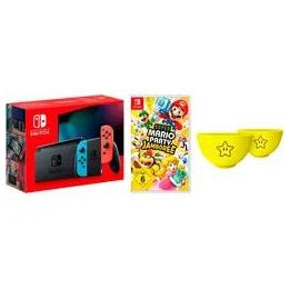 Nintendo SWITCH Konsolen-Set "Switch + Super Mario Party Jamboree", bunt (neonrot, neonblau), B:23,1cm H:10,2cm T:1,39cm, Spielekonsolen, Switch inkl. Mario Party Jamboree und exklusives M&uuml;slischalen-Set