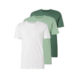 Tchibo - 3 T-Shirts mit Rundhalsausschnitt - Herren - Gr. M - khaki