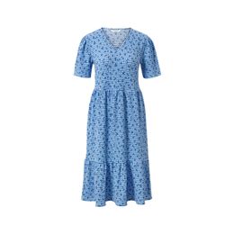 Tchibo - Kleid mit Alloverprint - Damen - Gr. 36 - blau/kariert