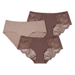 Tchibo - 3 Pantys - Damen - Gr. M - braun