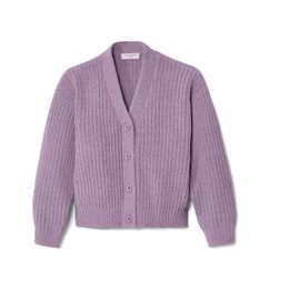 Tchibo - Kinder-Chenille-Strickjacke - M&auml;dchen - Gr. 122/128 - lila