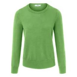 Rundhals-Pullover aus 100% SUPIMA&reg;-&shy;Baumwolle Peter Hahn gr&uuml;n, 48