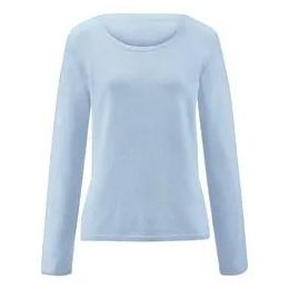 Rundhals-Pullover aus 100% Premium-Kaschmir Peter Hahn blau, 38