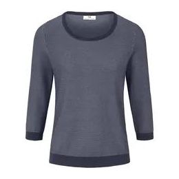 Rundhals-Pullover aus 100% SUPIMA&reg;-Baumwolle Peter Hahn blau, 42
