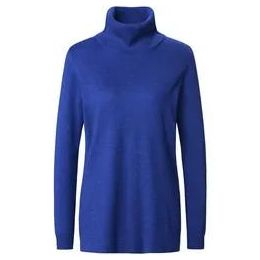 Rollkragen-Pullover Modell Tamara Kaschmir Peter Hahn blau, 46