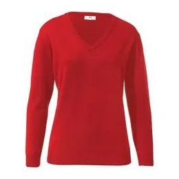V-Pullover aus 100% Schurwolle Pure Tasmanian Wool Peter Hahn rot, 52