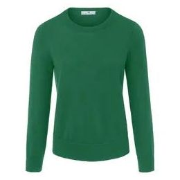 Rundhals-Pullover aus 100% SUPIMA&reg;-&shy;Baumwolle Peter Hahn gr&uuml;n, 50