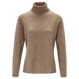 Rollkragen-Pullover aus Schurwolle und Kaschmir Peter Hahn beige, 42