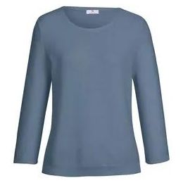 Rundhals-Pullover aus 100% SUPIMA&reg;-Baumwolle Peter Hahn blau, 36
