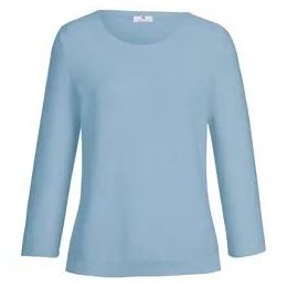 Rundhals-Pullover aus 100% SUPIMA&reg;-Baumwolle Peter Hahn blau, 38
