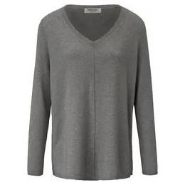 V-Pullover aus 100% Premium-Kaschmir Peter Hahn grau, 42