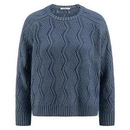 Rundhals-Pullover aus 100% SUPIMA-Baumwolle Peter Hahn blau, 44
