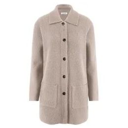 Long-Strickjacke aus Schurwolle und Kaschmir Peter Hahn beige, 36