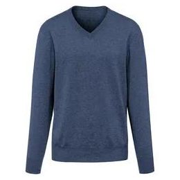 V-Pullover aus 100% Premium-Kaschmir Peter Hahn blau, 54