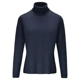 Rollkragen-Pullover aus Schurwolle und Kaschmir Peter Hahn blau, 38