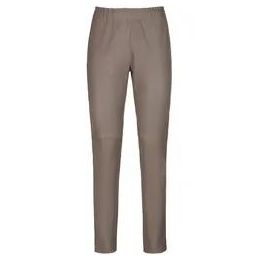 High Waist-Lederleggings Peter Hahn Eternal beige, 40