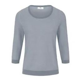 Rundhals-Pullover aus 100% SUPIMA&reg;-Baumwolle Peter Hahn blau, 40