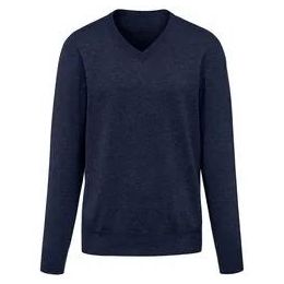 V-Pullover aus 100% Premium-Kaschmir Peter Hahn blau, 58