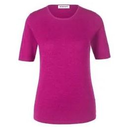 Rundhals-Pullover aus Seide Kaschmir Peter Hahn pink, 36