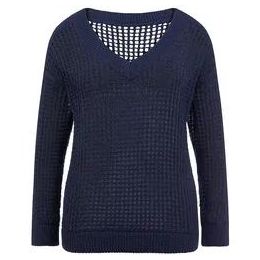 V-Pullover V-Ausschnitt Emilia Lay blau, 40