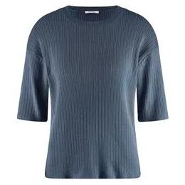 Rundhals-Pullover aus 100% SUPIMA-Baumwolle Peter Hahn blau, 42