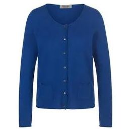 Cardigan aus 100 % Kaschmir Peter Hahn blau, 48