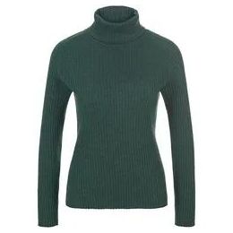 Rollkragen-Pullover aus 100% Schurwolle-Merino Peter Hahn gr&uuml;n, 44