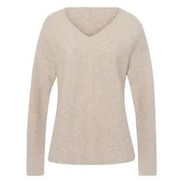 V-Pullover aus Schurwolle und Kaschmir Fadenmeister Berlin beige, 46