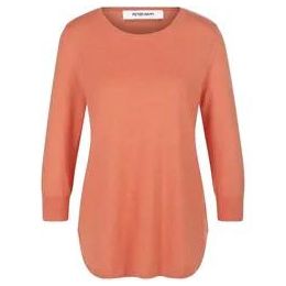 Rundhals-Pullover aus Seide und Kaschmir Peter Hahn orange, 44